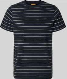 Camel Active T-Shirt mit Streifenmuster und Logo