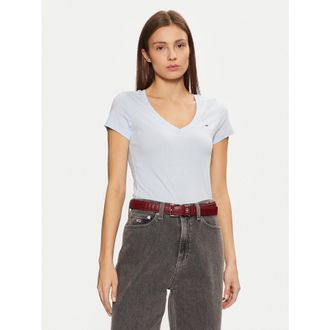 Tommy Jeans T-Shirt DW0DW20458 Himmelblau Slim Fit