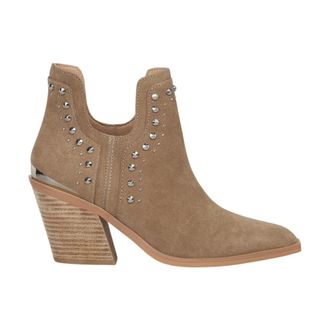 Alma En Pena Absatzstiefelette mit Nieten&ouml;ffnung - - Shoes - Damen - Beige - 39 EU