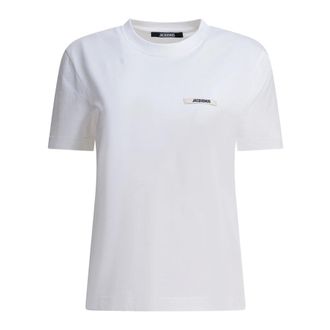 Jacquemus Femme, Tops, Blanc, Taille: 42 FR Gros Grain T-Shirt