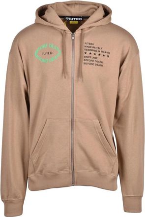 Iuter Iuter, Homme, Sweatshirts et sweats &agrave; capuche, Beige, Taille: XS Felpa Cappuccio e Zip