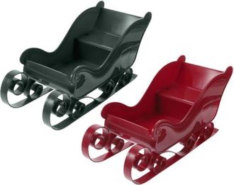 Cabilock 2Pi&egrave;ces tra&icirc;neau de No&euml;l Xmas Tree Christmas d&eacute;cor de Bureau de no&euml;l Figurine tra&icirc;neau du p&egrave;re no&euml;l d&eacute;cor d&eacute;coration de tra&icirc;neau Bricolage Ornement de