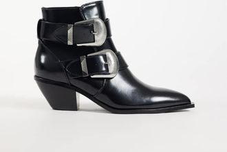 Asos Ruben bottines &agrave; talon avec boucle style boh&egrave;me noires