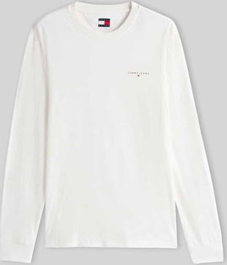 Tommy Jeans Slim Fit Langarmshirt aus reiner Baumwolle