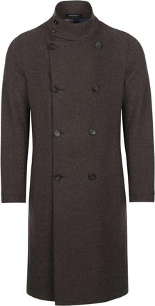 Armani Zweireihiger Mantel - - Coats - Herren - Braun - M