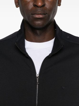Emporio Armani Cotton Zip Sweatshirt - Black
