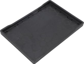 Generic Dekoratives Tablett, Rechteckiges Tablett aus Kunststoff, Multifunktional f&uuml;r Badezimmer (Black)