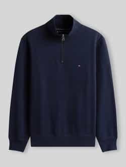 Tommy Hilfiger Regular Fit Troyer aus Baumwoll-Mix