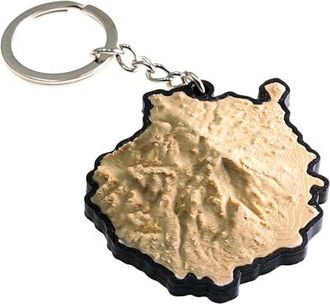 Generico Porte-cl&eacute;s topographique en 3d de Gran Canaria, &Icirc;les Canaries, Marron-noir H, Taille Unique