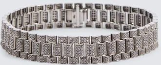 Shay Jewelry Armband Rail Link aus 18kt Schwarzgold mit Diamanten