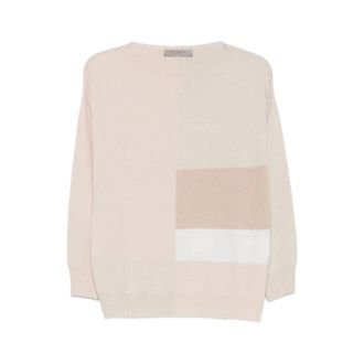D.exterior Rundhals-Sweatshirt - - Knitwear - Damen - Beige - M
