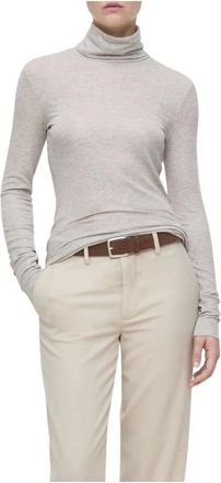 Closed Femme, Pulls, Beige, Taille: 42 FR Classic Thin Turtleneck 95473