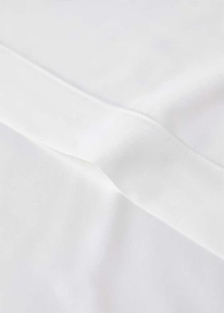 Mango Drap plat coton satin 600 fils finition liser&eacute; lit 200 cm blanc - Home - Lit 200 cm - MANGO HOME