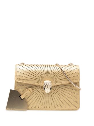 Bulgari 2010-2025 Mini Laser Cut Calfskin Serpenti Forever Diamond Blast Sunshine crossbody bag - Gold