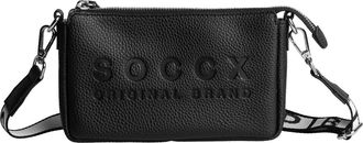 soccx Kleine Umh&auml;ngetasche mit Logo und Intarsia-Webriemen