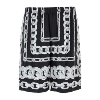 Versace Seiden-Bermuda-Shorts mit Print - - Shorts - Herren - Mehrfarbig - L