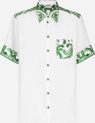 Dolce & Gabbana Hawaiihemd Aus Seide Majolika-print - Mann Hemden Drucken 42