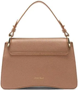Coccinelle Womens Shoulder Bag Warm Taupe Grained Leather - Top-Handle-Bags