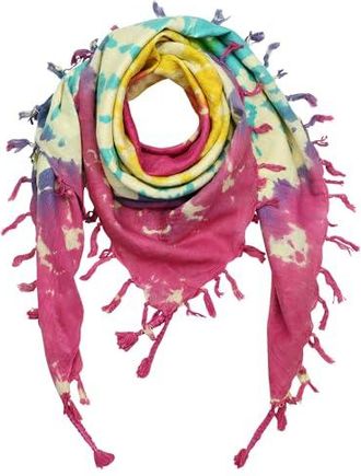 Freak Scene Kufiya - multicolore-batik-tiedye 02 - Unicorn Sun - 100 x 100 cm - Shemagh - foulard Arafat palestinien - keffieh en coton