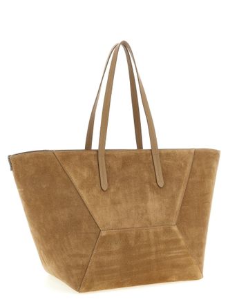 Brunello Cucinelli Womens Brown Calfskin Shoulder Bag