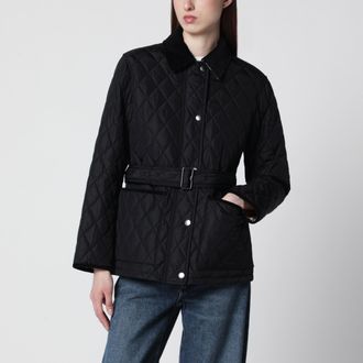 Burberry Schwarze gesteppte Nylonjacke