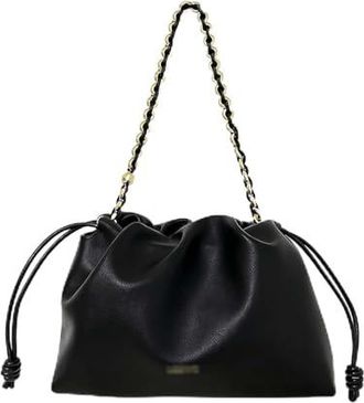 Generic Sac cabas en cuir &agrave; cordon pour femme - Sac bandouli&egrave;re de cr&eacute;ateur - Sac seau tendance pour femme - avec cha&icirc;ne et bandouli&egrave;re