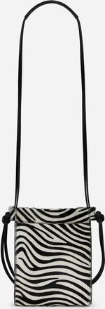 Arket Umh&auml;ngetasche Aus Leder Mit Zebramuster -Schwarz