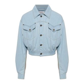 Versace Femme, Vestes, Bleu, Taille: 36 FR Veste en jean