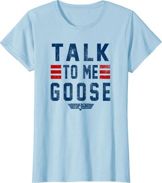 Top Gun Talk To Me Goose Bold Text Stack T-Shirt