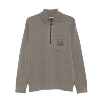 C.P. Company C.p. Company, Homme, Pulls, Gris, Taille: M Sweat à demi-zip