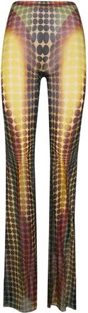 Jean Paul Gaultier Femme, Pantalons, Multicolore, Taille: 38 FR Re-Edition Flare Pantalons