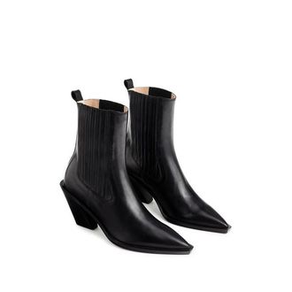 Elleme Bottines &agrave; talon en cuir