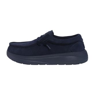 Hey Dude Homme, Chaussures, Bleu, Taille: 44 EU Mocassins en daim &eacute;lastique avec mousse &agrave; m&eacute;moire