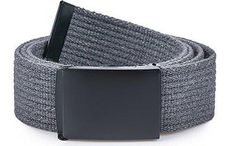 Ladeheid Ceinture en tissu Homme P10 (Foncé Gris-Noir, 120 cm (Longueur totale 130 cm))