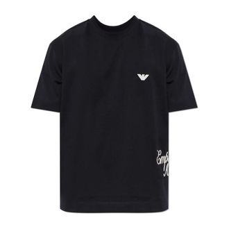 Emporio Armani Homme, Tops, Bleu, Taille: XL T-shirt &agrave; logo