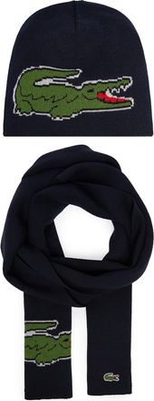 Lacoste Set Schal und Mütze Lacoste RB1515-00 Dunkelblau