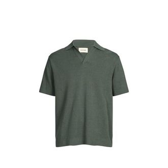 Saison 1865 Polo Holl &agrave; manches courtes en lin et coton