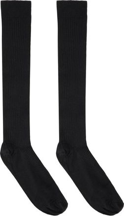 Red Valentino Femme, Sous-v&ecirc;tements, Noir, Taille: S/M Chaussettes Hautes C&ocirc;tel&eacute;es