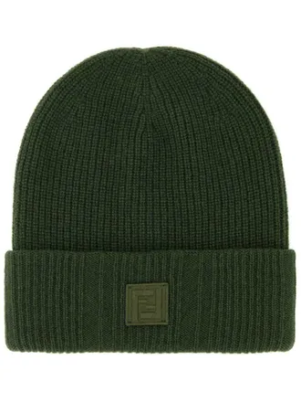 Fendi bonnet &agrave; patch logo - Vert