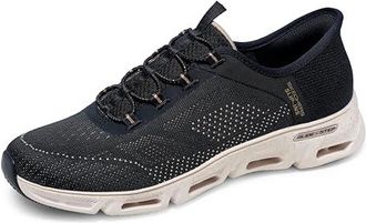 Skechers Femme Glide-Step Gratify-Pace Hands Free Slip-ins Basket, Black Mesh/Gold Trim, 39.5 EU