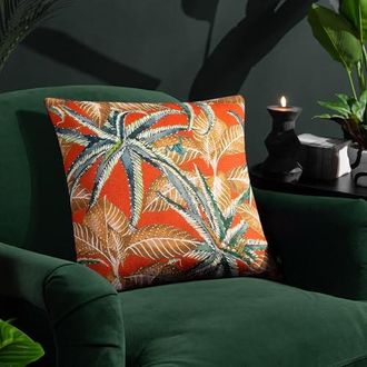 furn. Wylder Tropics Ebons Jahi Feather Filled Cushion - Twin Pack