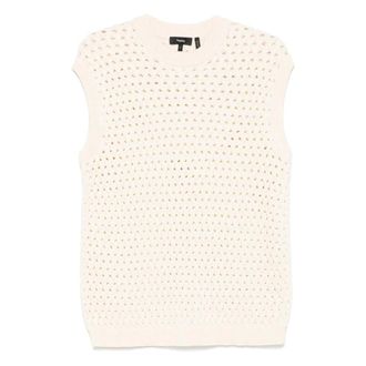 Theory &Auml;rmellose Weste mit Rundhalsausschnitt - - Knitwear - Damen - Beige - S