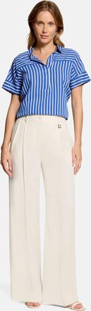 Betty Barclay Klassische Bluse BETTY BARCLAY Damen mit Kragen, Damen, Gr. 36, blau (blau, wei&szlig;), Obermaterial: 86% Viskose, 14% Polyamid, gerade normal, Blusen