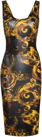 Versace Jeans Couture Watercolor Baroque Kleid - - Dresses - Damen - Schwarzk - 2XS