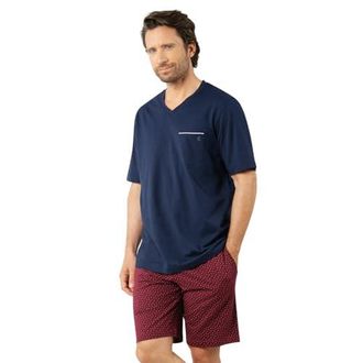 Eminence Business LP86 Ensemble de Pijama, Marine/Bordeaux, XXL Homme