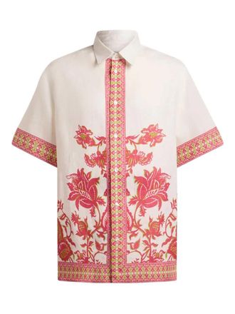 Etro Etro Chemise en lin &agrave; imprim&eacute; floral