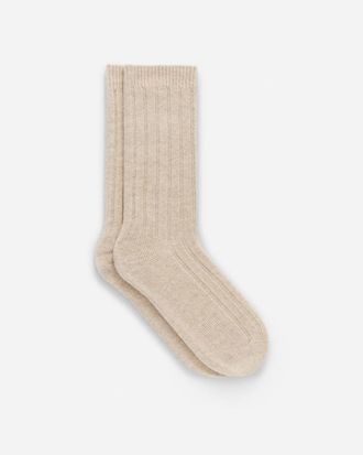 Arket Rippstricksocken Aus Kaschmirmischung -Beige