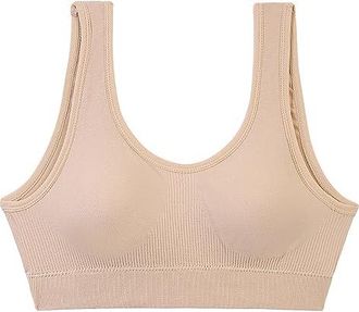 Generic Soutien-gorge de sport 2026 pour femme - Sans anneau en acier - Polyvalent - &Eacute;blouissement - Yoga, kaki, M