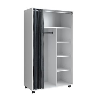 Vicco Kleiderschrank Doros, Flügeltürenschrank, Weiß, 100 x 168 cm