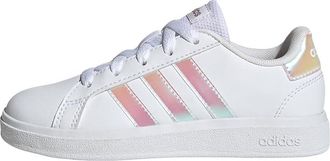 adidas Unisex Kinder Grand Court Lifestyle Lace Tennis Shoes, Cloud White / Iridescent / Cloud White, 38 2/3 EU